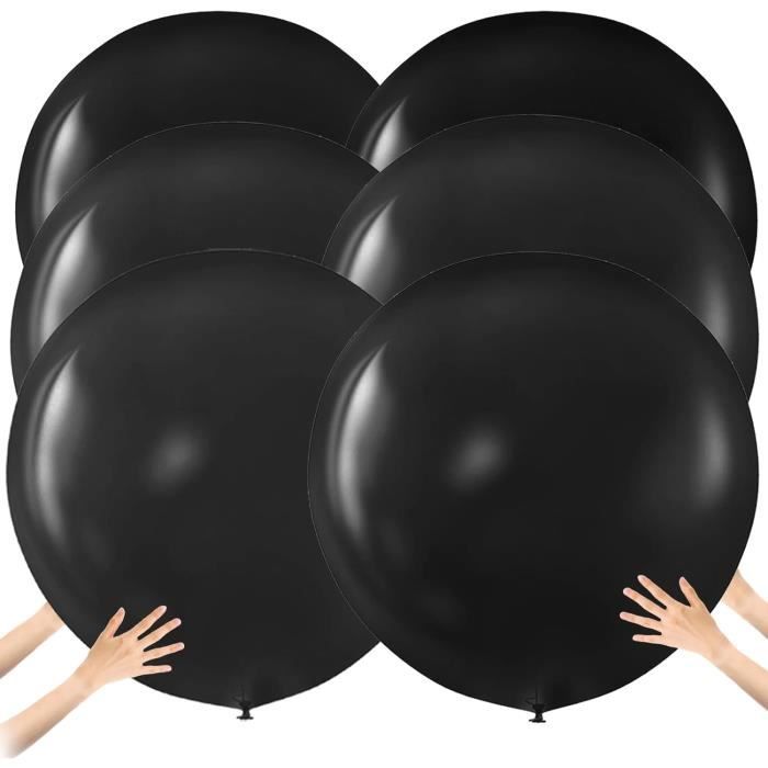 6Pcs Ballon Gonflable Géant 90Cm, Ballon Géant Noir Ballon Géant ...