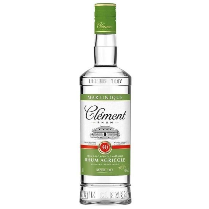 CLEMENT CLEMENT RHUM RUM AGRICOLE BLANC MARTINIQUE 70 CL - La cave ...