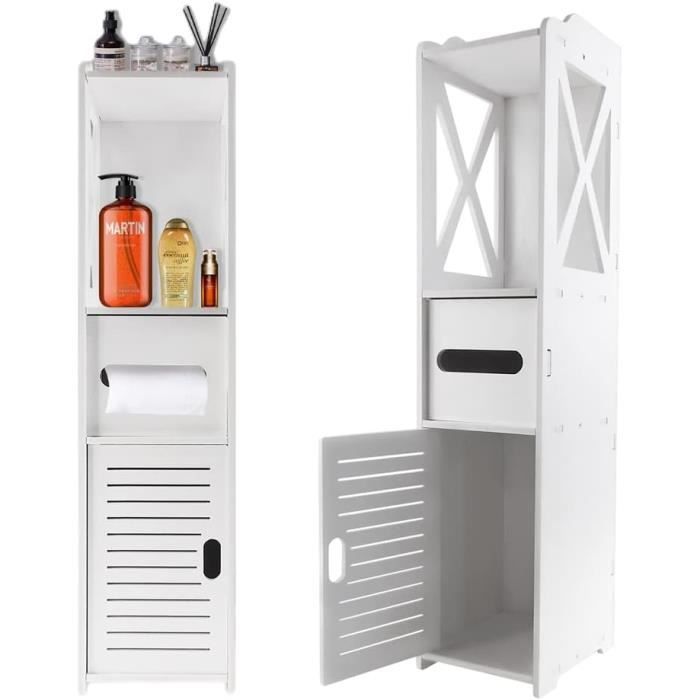 Armoire de salle de bain avec porte meuble de salle de bain autoportant ...
