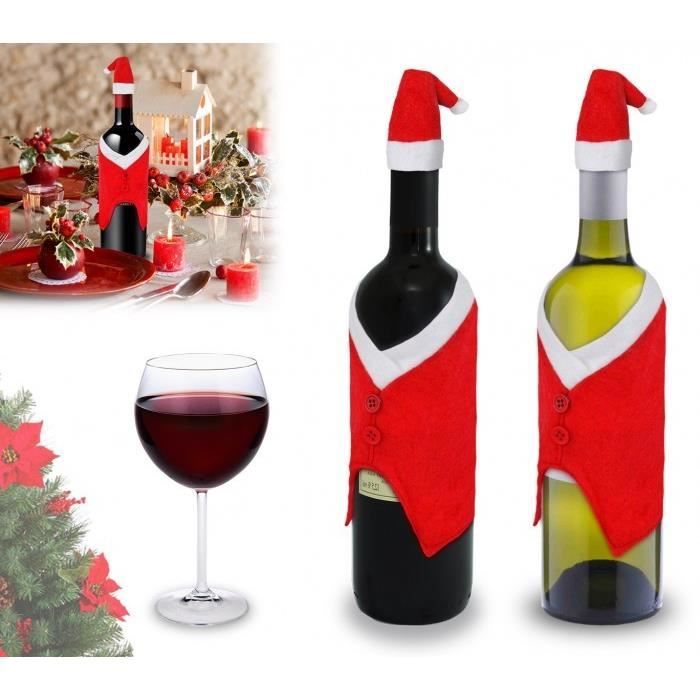 Couvre-bouteilles - MEDIA WAVE STORE - Set de 2 - Costume de Père Noël ...