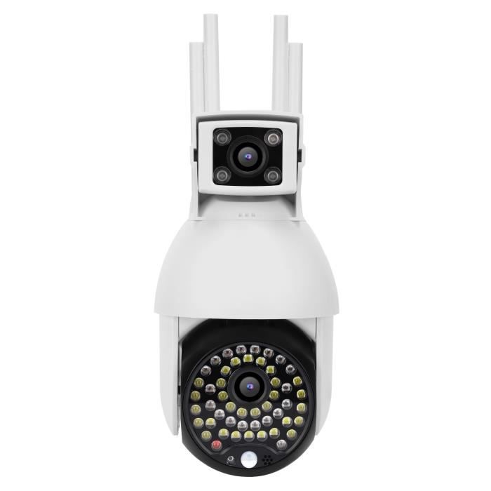 Caméra Pan Tilt Caméra 1080P Wifi PTZ 54 lumières double objectif IP66 ...