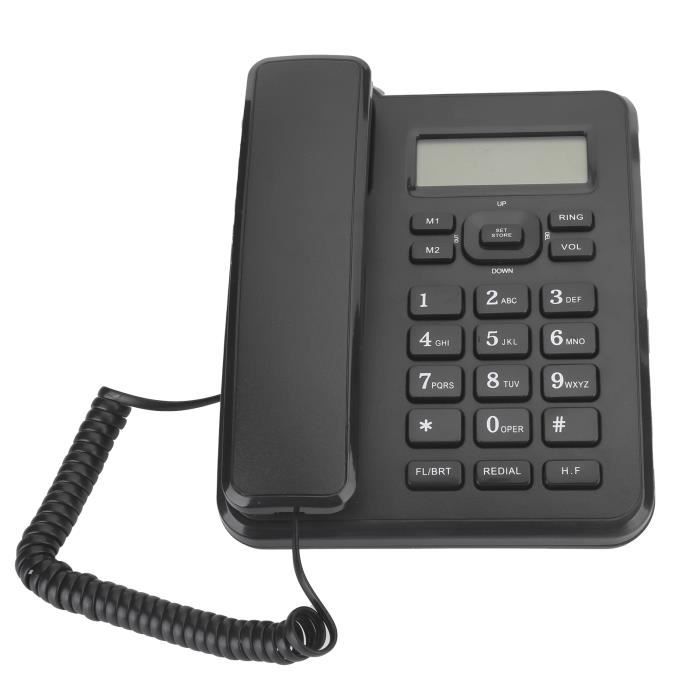 Omabeta Téléphone filaire KX-T6001CID Téléphone fixe Domicile Téléphone fixe filaire Bureau d ...
