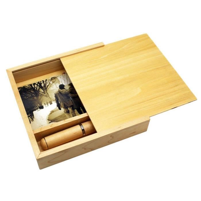 Mcover Mode Coffret Érable boîte d'album photo boîte cadeau en bois ...