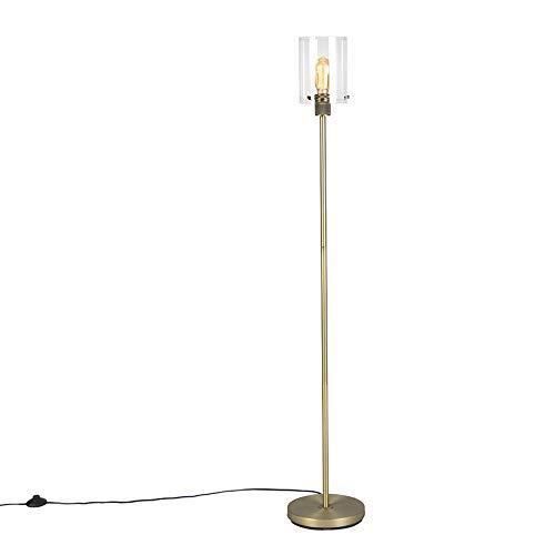Qazqa Lampadaire | Lampe sur pied Moderne - Dome Lampe Bronze ...