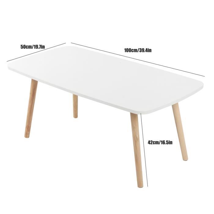 ABB Table basse - Qqmora - Table basse rectangulaire simple - Blanc ...