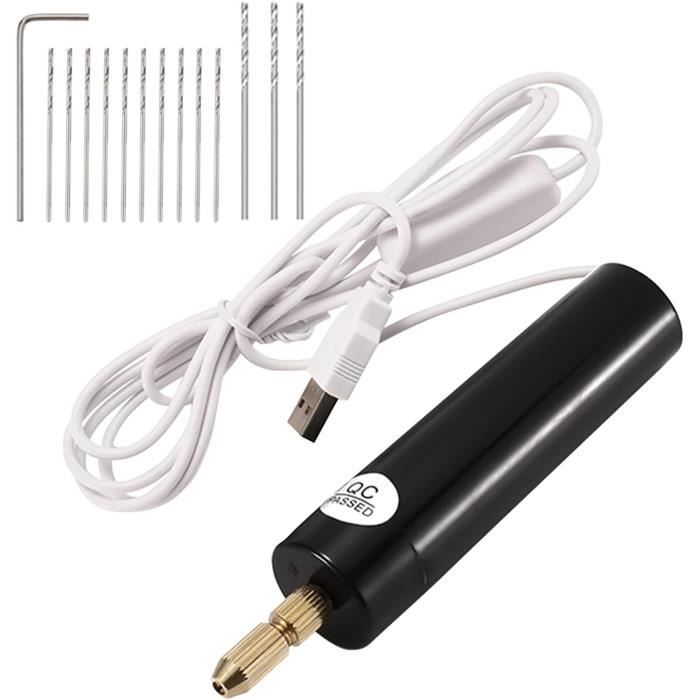 Mini Perceuse Électrique À Main 0,7 À 1,2 Mm Avec Forets Et Clé Usb ...