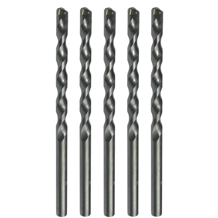 C49202-Lot De 5 Mèches-Forets À Béton Ø6Mm 92Mm-Mèche Hélicoïdale Pour ...
