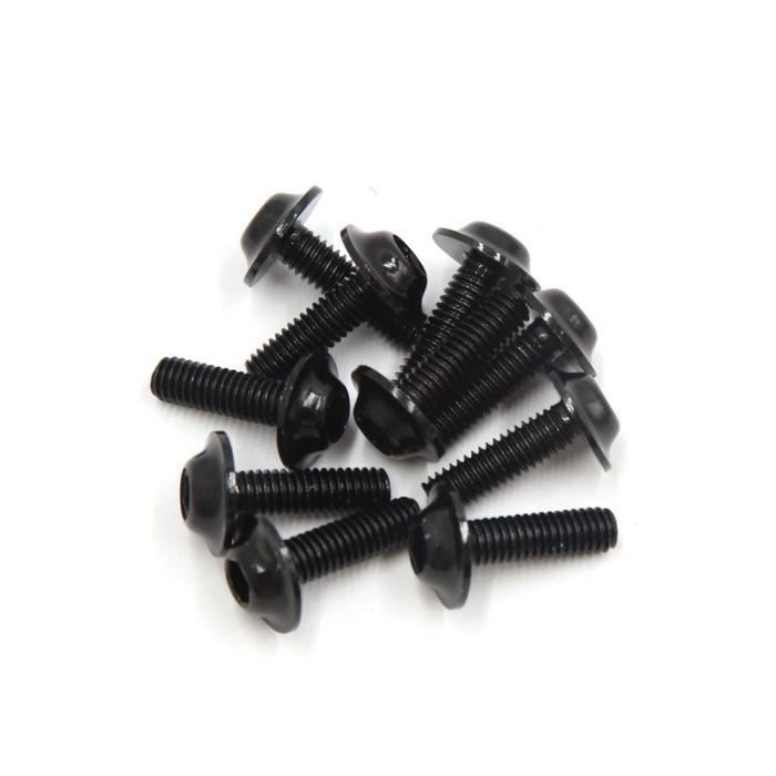Vis moto - SOURCING MAP - M6 x 20mm - Métal - Noir - Hexagonale - Lot ...