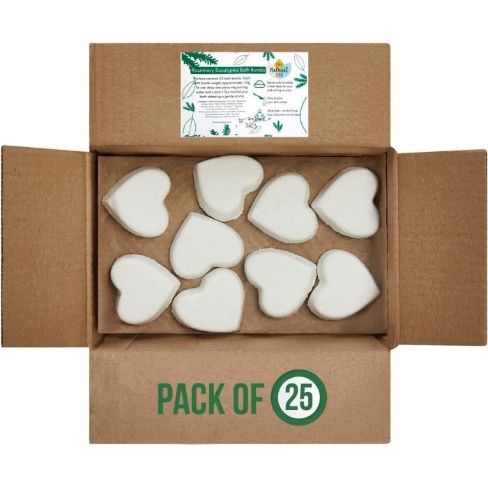 The Natural Spa Bath Bombs Lot de 25 x 33 g par pièce Naturel Pas de ...