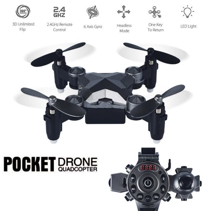 TEMPSA Mini Quadcopter RC Drone 2.4Ghz 6 Axis Sans Tête Pliable+Télécommande - Cdiscount Jeux ...