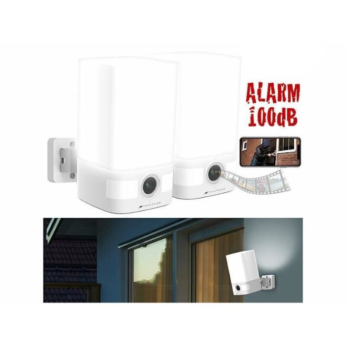 Caméra de surveillance connectée - VisorTech - IPC-400.led - 2K ...