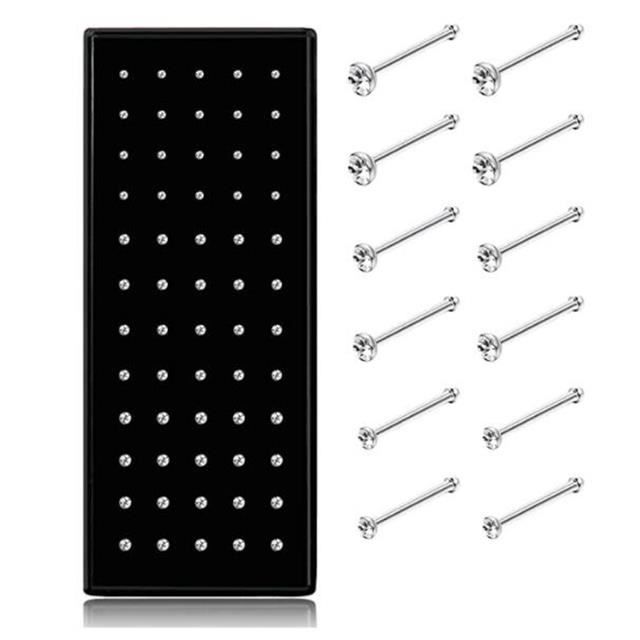 Piercing au nez,white--Ensemble'anneaux de nez en acier inoxydable pour ...