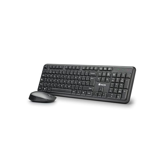 Kit clavier et souris sans fil - NGS - Silencieux - 12 touches ...
