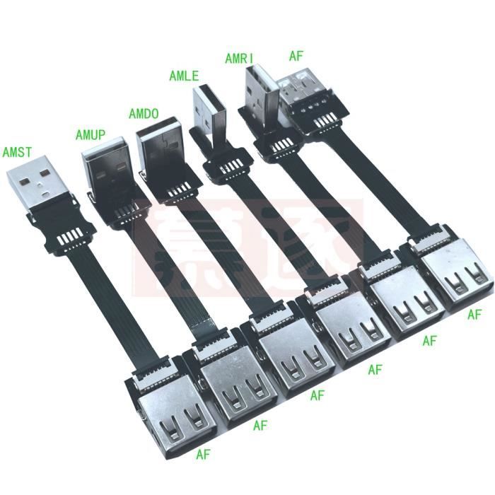AMDO-AMF-25CM câble de moniteur standard USB 100 mâle à femelle FFC ...