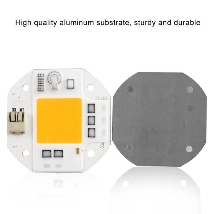 Sonew Source lumineuse à puce AC220V 50W Puce Intégrée Haute Luminosité ...