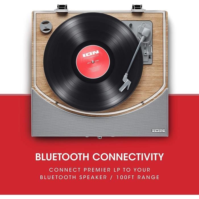 ION Audio Premier LP – Platine vinyle Bluetooth, avec 3 vitesses et ...