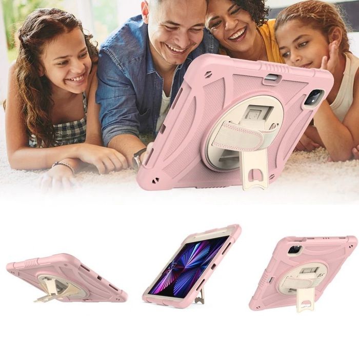 Etui iPad Air 4/5 - NIKCORP - Rose - Support pivotant - Porte-stylet ...