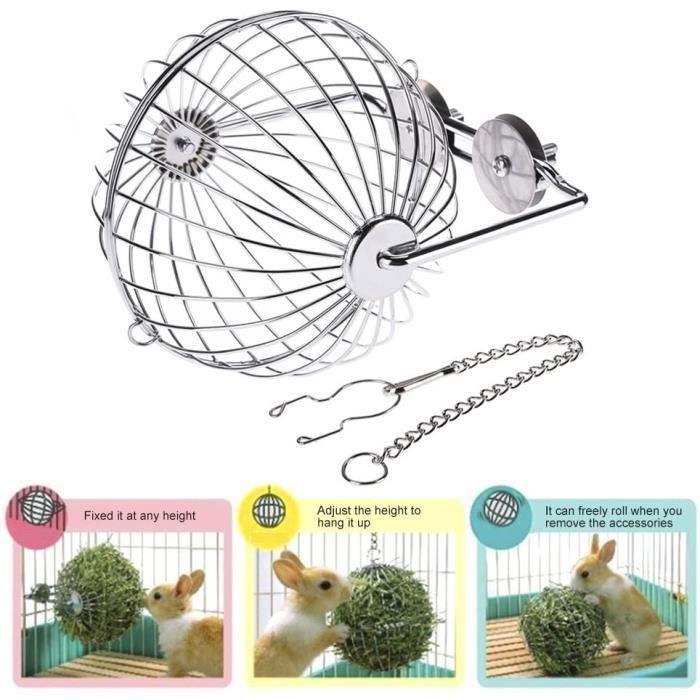 Râtelier à Foin Lapin Boule Distributeur pour Lapin Boule Suspendue en ...