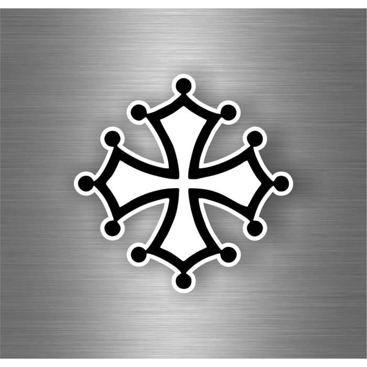 Autocollant sticker drapeau croix occitan r1 - Cdiscount Auto