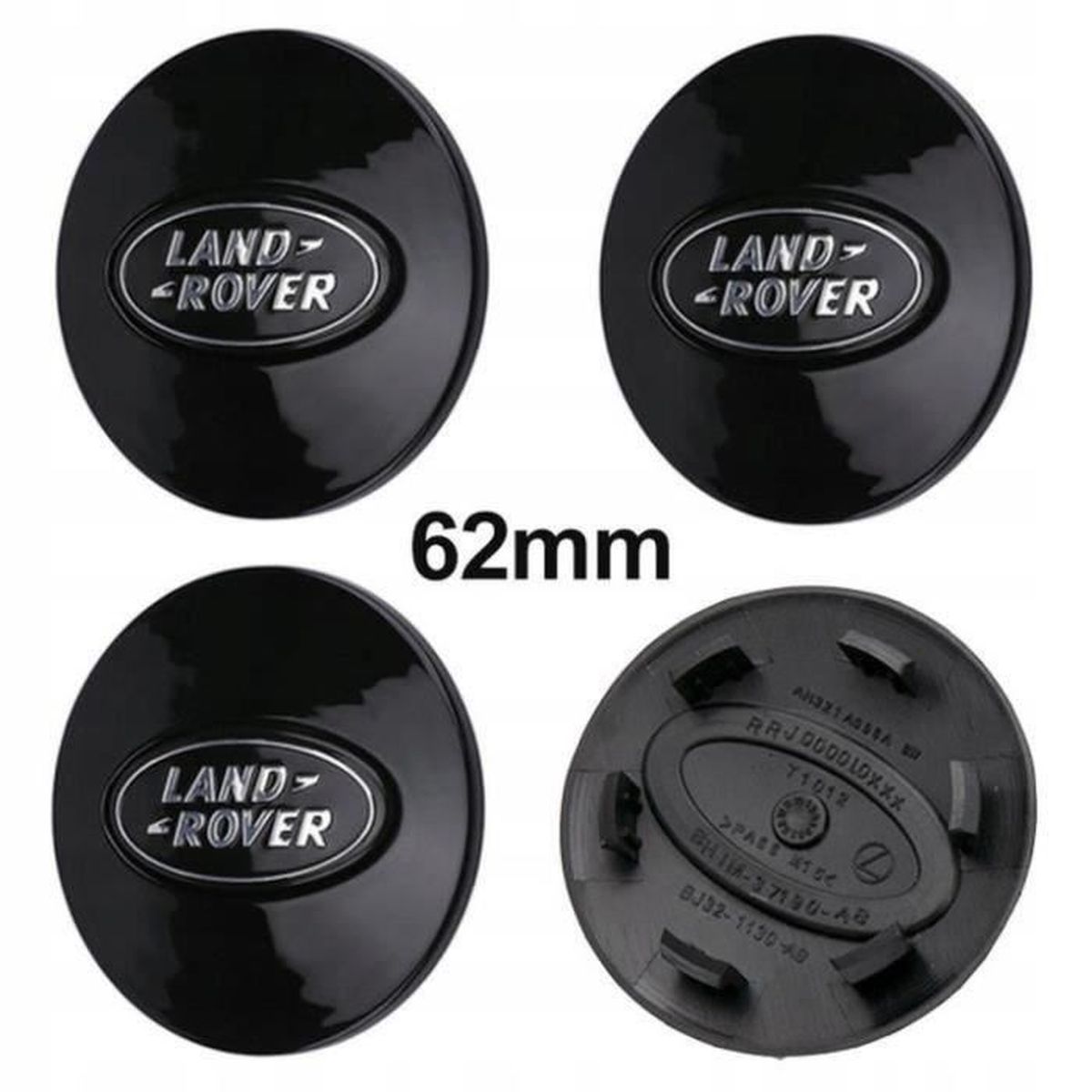 Lot de 4 centre de roue cache moyeu Remplacement pour Land Rover 62mm ...