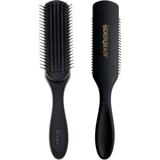Jack Deay Denman Curly Hair Brush D3 (All Black) 7 Row Styling Brush ...