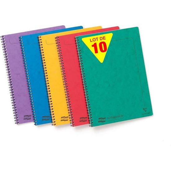 4860Z - Lot De 10 Cahiers À Spirale Notemakers Europa - A4 21X29,7 Cm ...