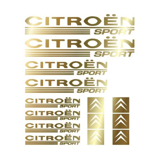 14 stickers CITROËN SPORT – OR – DS5 DS3 DS4 C3 C4 C1 DS2 DS7 Xsara ...