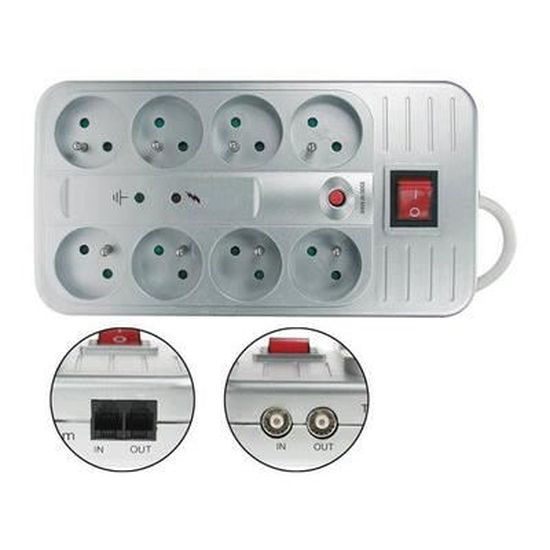 Parafoudre electrique 8 prises 230v parasurtenseur - Cdiscount Bricolage