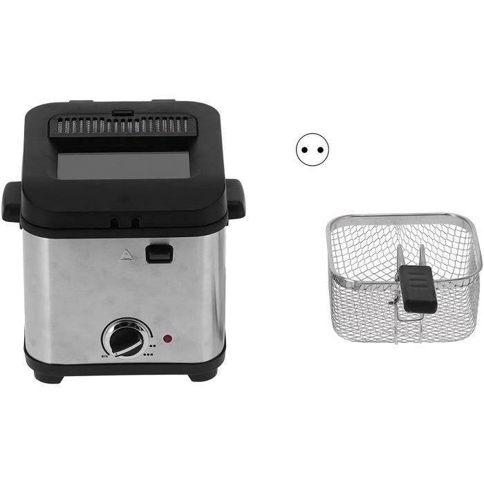 900W 1.5L Mini friteuse électrique Machine à frites avec panier à ...