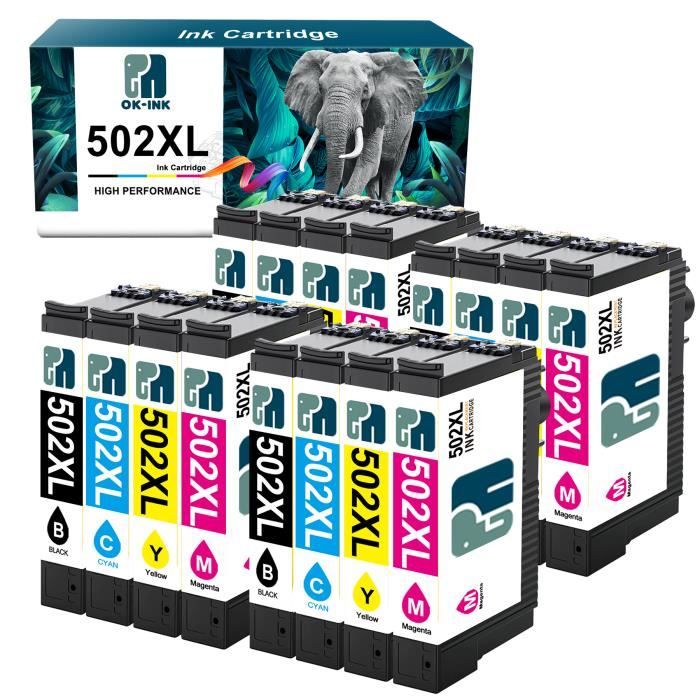 OK-INK Cartouches d'encre compatibles Epson 502XL 502 pour Epson WF ...