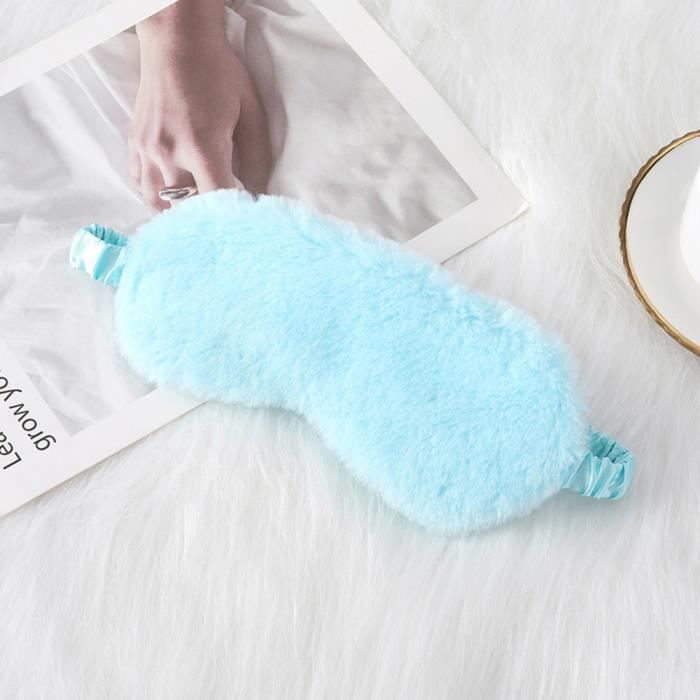 Bleu ciel - Cache-yeux En Peluche, Masque De Sommeil, En Soie, Bandeau ...