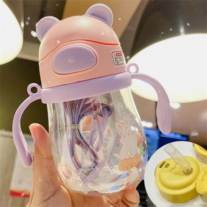 Verres à eau avec paille pour bébé, gobelet pour enfants, bouteille d ...