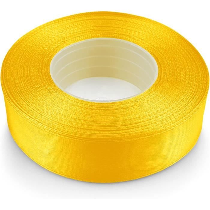 1 X Ruban De Satin 25Mm X 32M Couleur Jaune Soleil Arc Ruban Cadeau ...