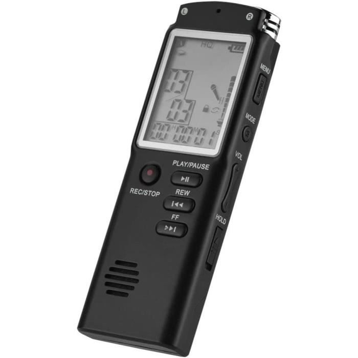 Dictaphone Numérique, 8GB - 16GB Dictaphone Enregistreur Vocal ...