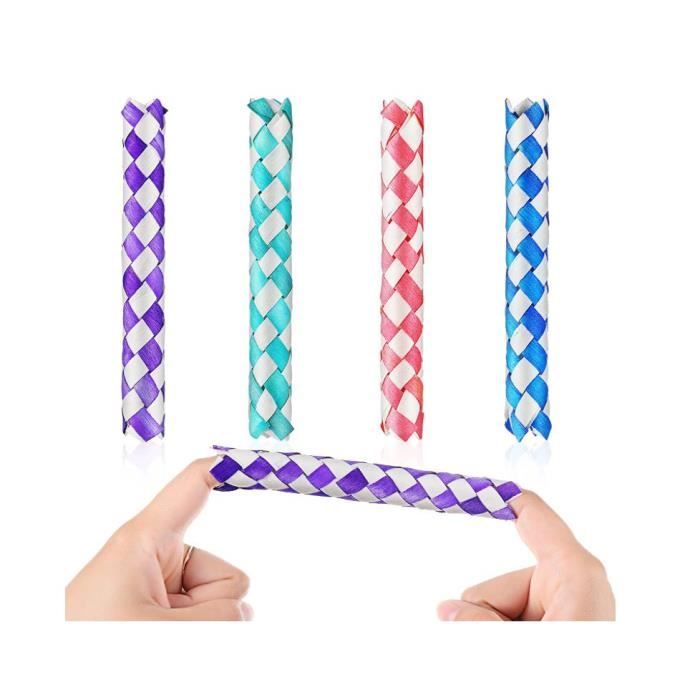 4 Pièces Finger Traps en Bois Chinois Classiques Attrape Doigts de ...