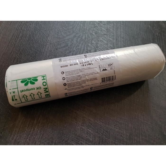 Sac biodegradable pour bio déchets 140 l. 40 sacs le carton - Cdiscount ...