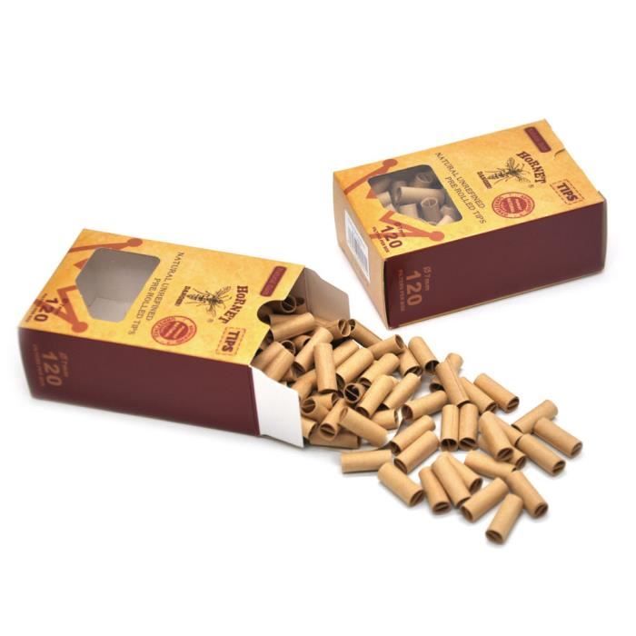 Filtre à cigarettes naturel pré roulé 120 pièces pointes de papier à ...