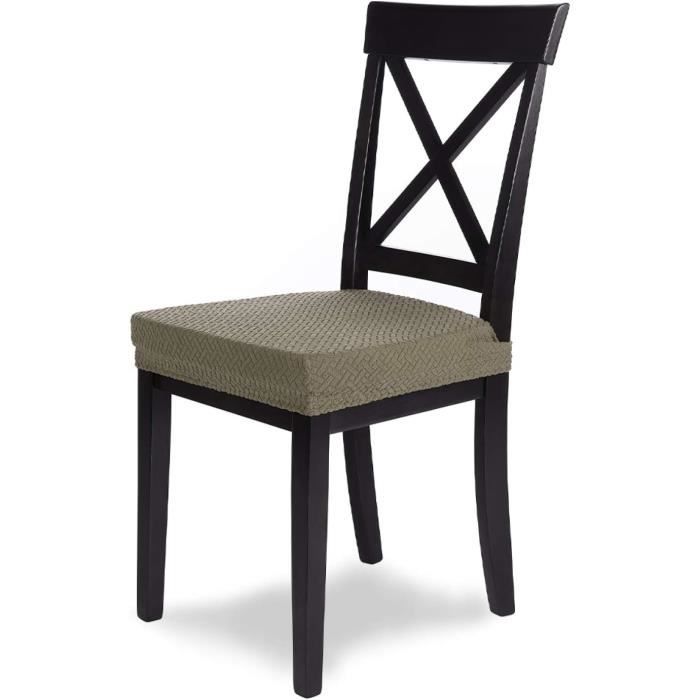 Scheffler-Home Couvre Chaise Extensible « Luna » - Taupe-Housse De ...