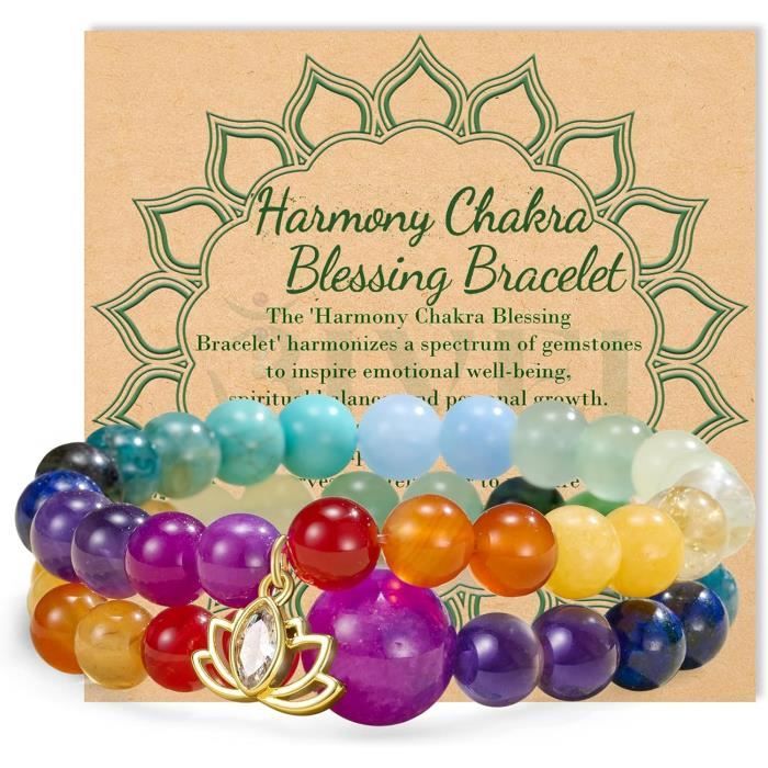 Bracelets En Pierres Naturelles Avec Des Cristaux Et Des Pierres Chakra ...