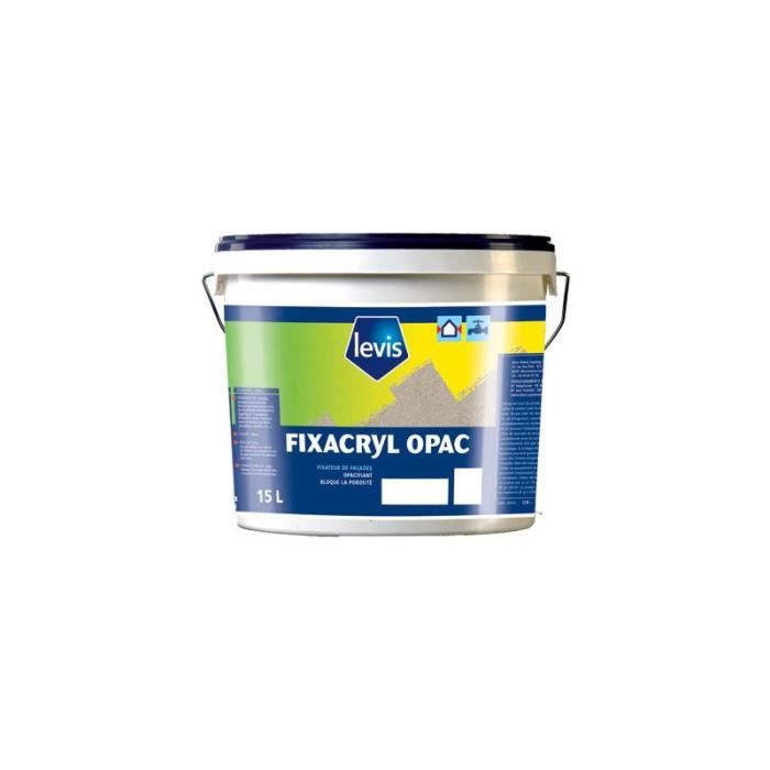 LEVIS - Levis Fixacryl Opac opacifiant murs extérieurs 15L blanc - Cdiscount Bricolage