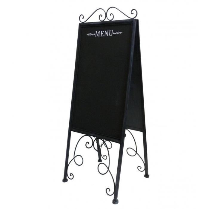 Tableau Ecolier Sur Pied Ardoise Noire Double Faces Inscription 'Menu ...