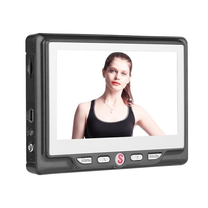 Qiilu Caméra de porte Visionneuse de porte numérique et sonnette 24 ...