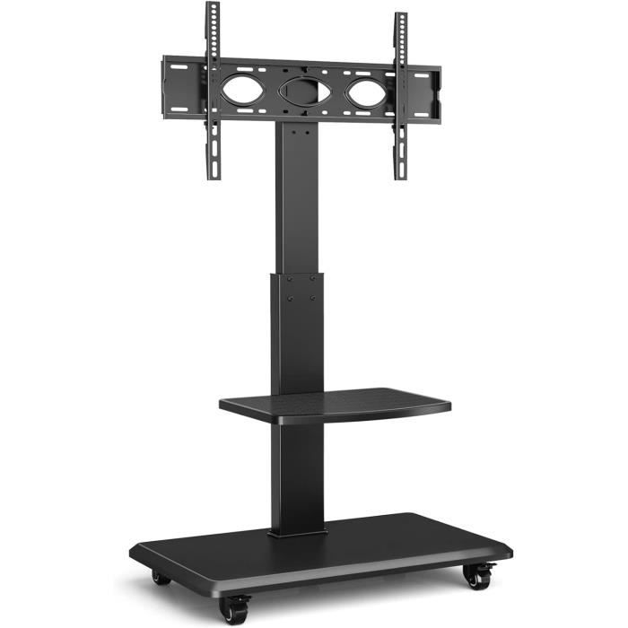 Support Tv Pied Sur Roulette Avec Support Pivotant Et Réglable Hauteur ...