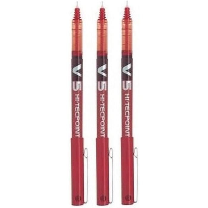 Bx V5 Hi-Tecpoint Lot De 3 Stylos Roller À Pointe Extra Fine 0,5 Mm ...