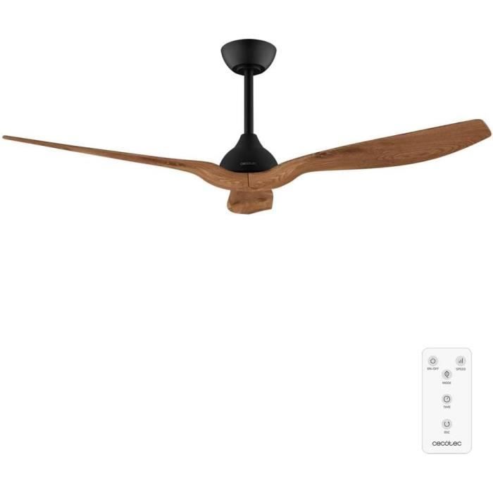 Ventilateur De Plafond Avec Lumière Energysilence Aero 5200 Blackwood - 35 W, Diamètre 132 Cm, 6 ...