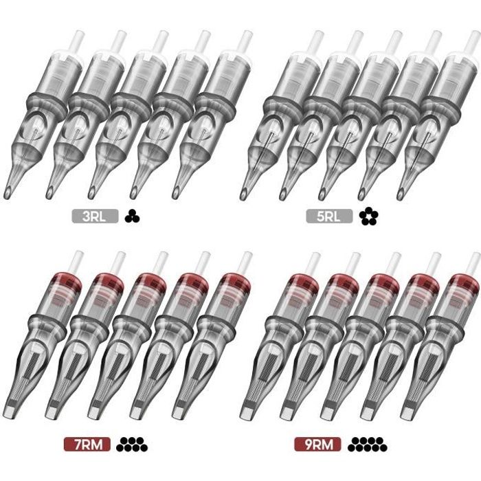 Tatooine Kit de 20pcs Aiguille Cartouches Aiguilles De Tatouage Mixtes ...