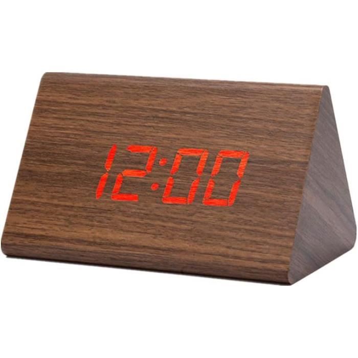 Radio Reveil Bois Reveil Matin Reveil Led Horloge Horloge Led Reveil ...