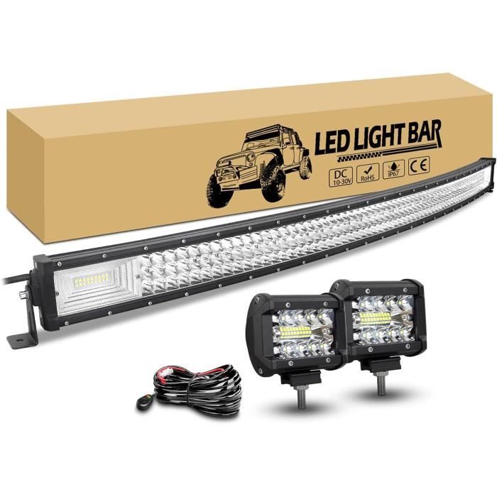 127Cm 648W Incurvé Rampe Barre De Led 4X4 Avec 12V Faisceau De Câblage ...