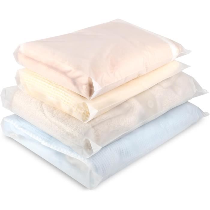 Pack de 40 grands sacs transparents réutilisables à fermeture éclair 50 ...
