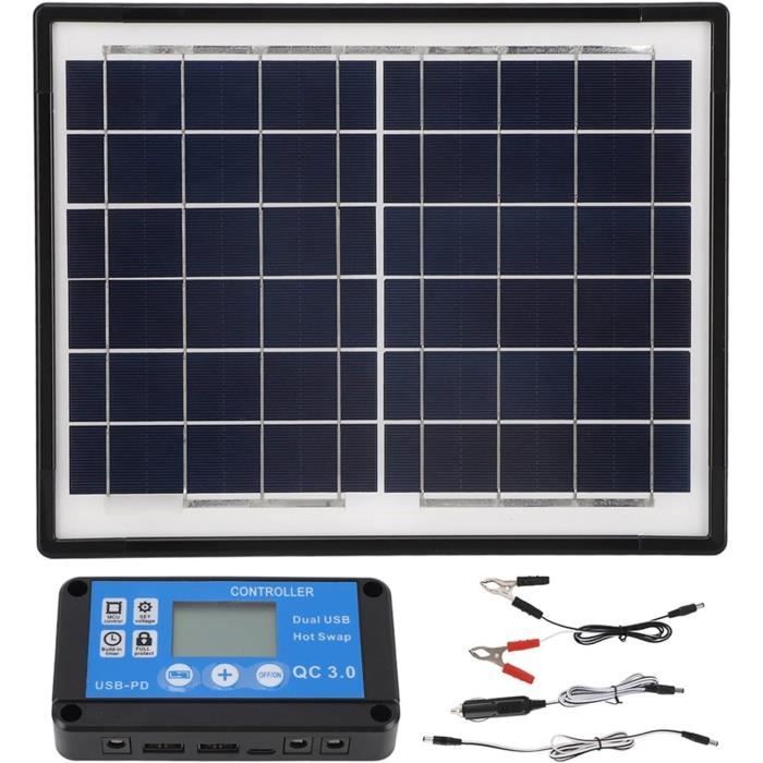 Panneau Solaire Polycristallin 20 W Avec Double Sortie Usb, Taille ...